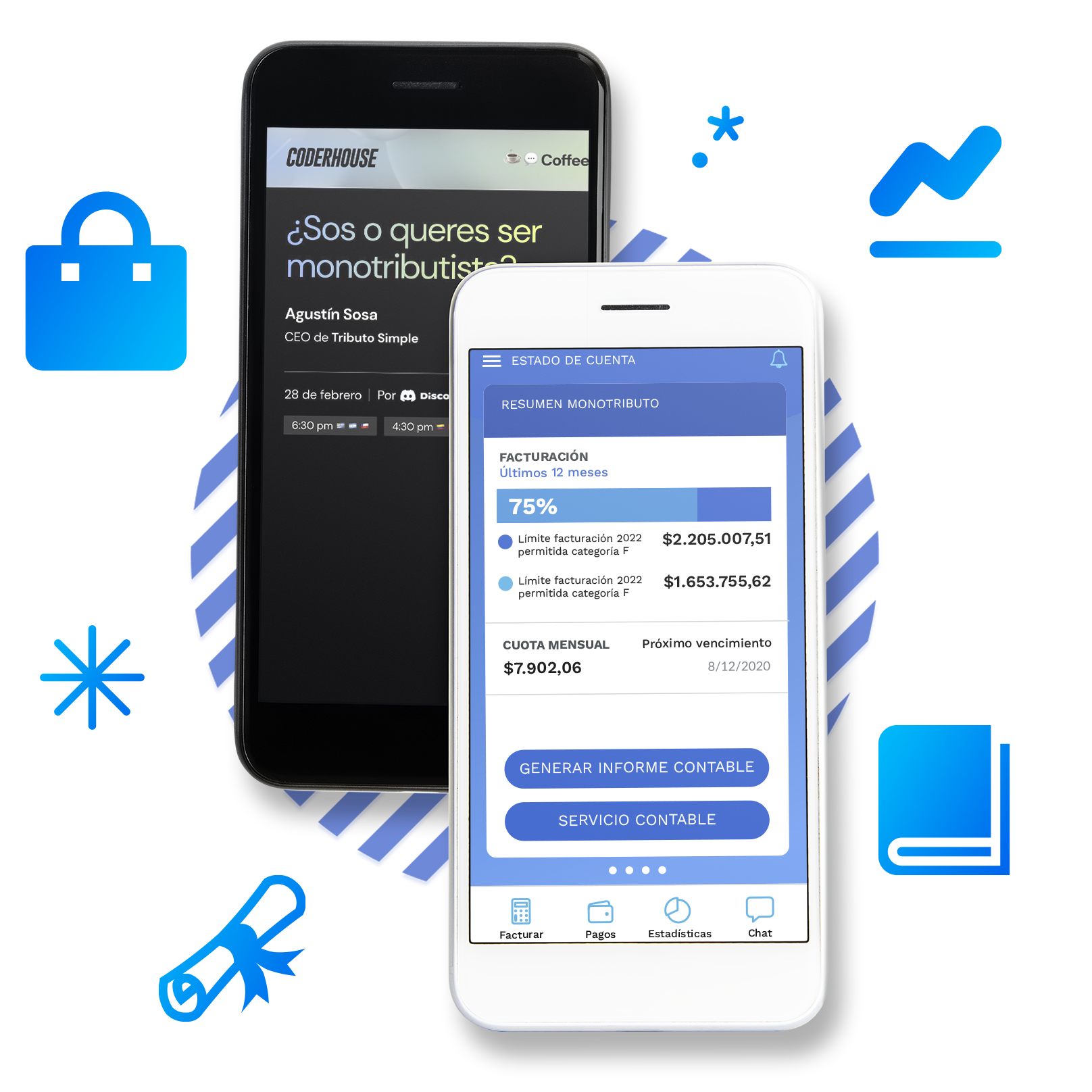 Coderhouse con Tributo Simple tiene beneficios